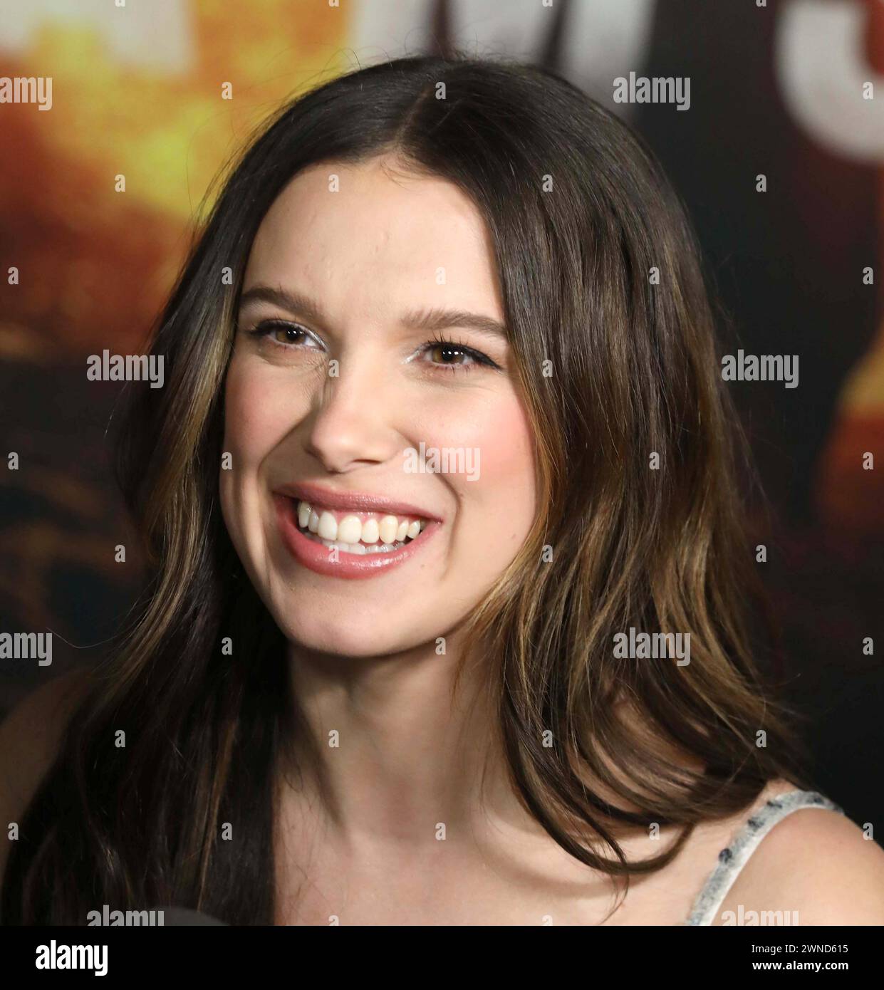 March 1, 2024, New York, New York, USA: Actor MILLIE BOBBY BROWN seen ...