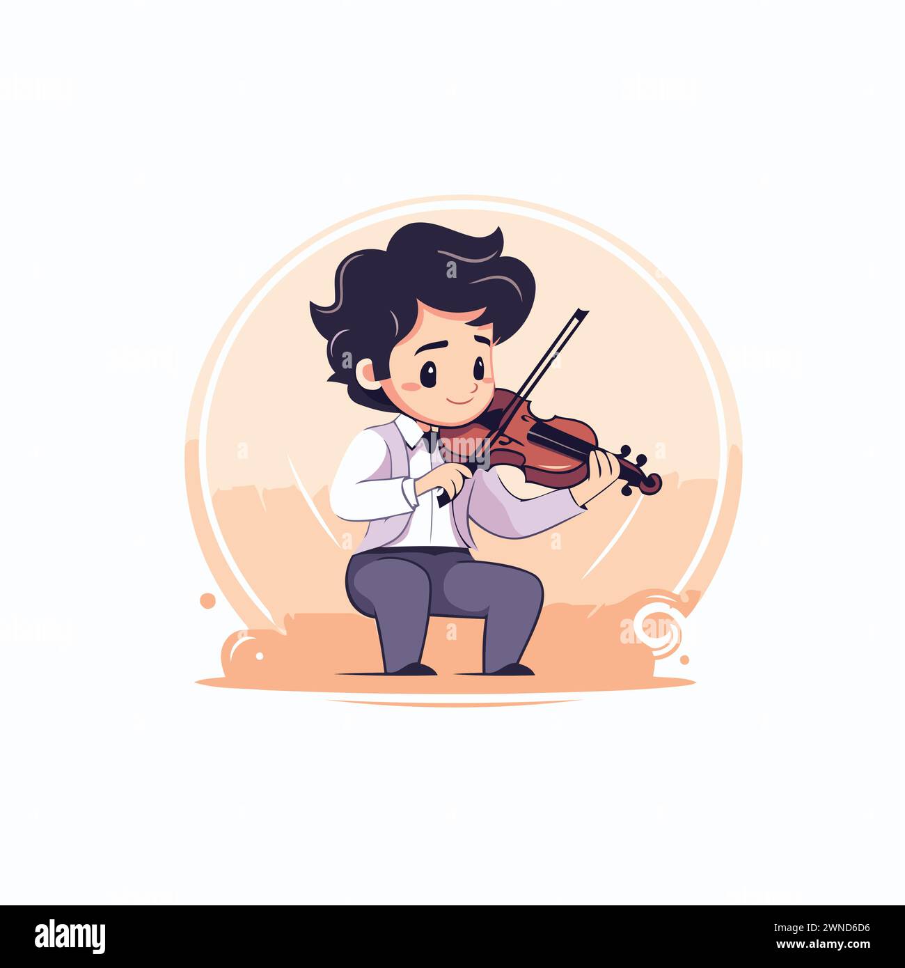Violin player vector cartoon Stock Vector Images - Alamy