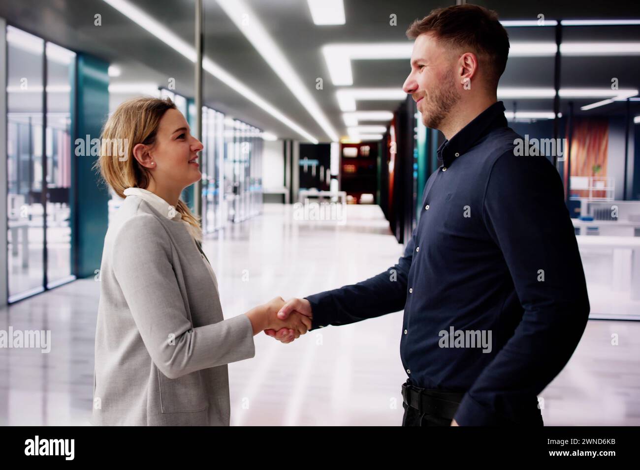 Man Handshake With Partner. Deal Approval After Meeting Stock Photo - Alamy