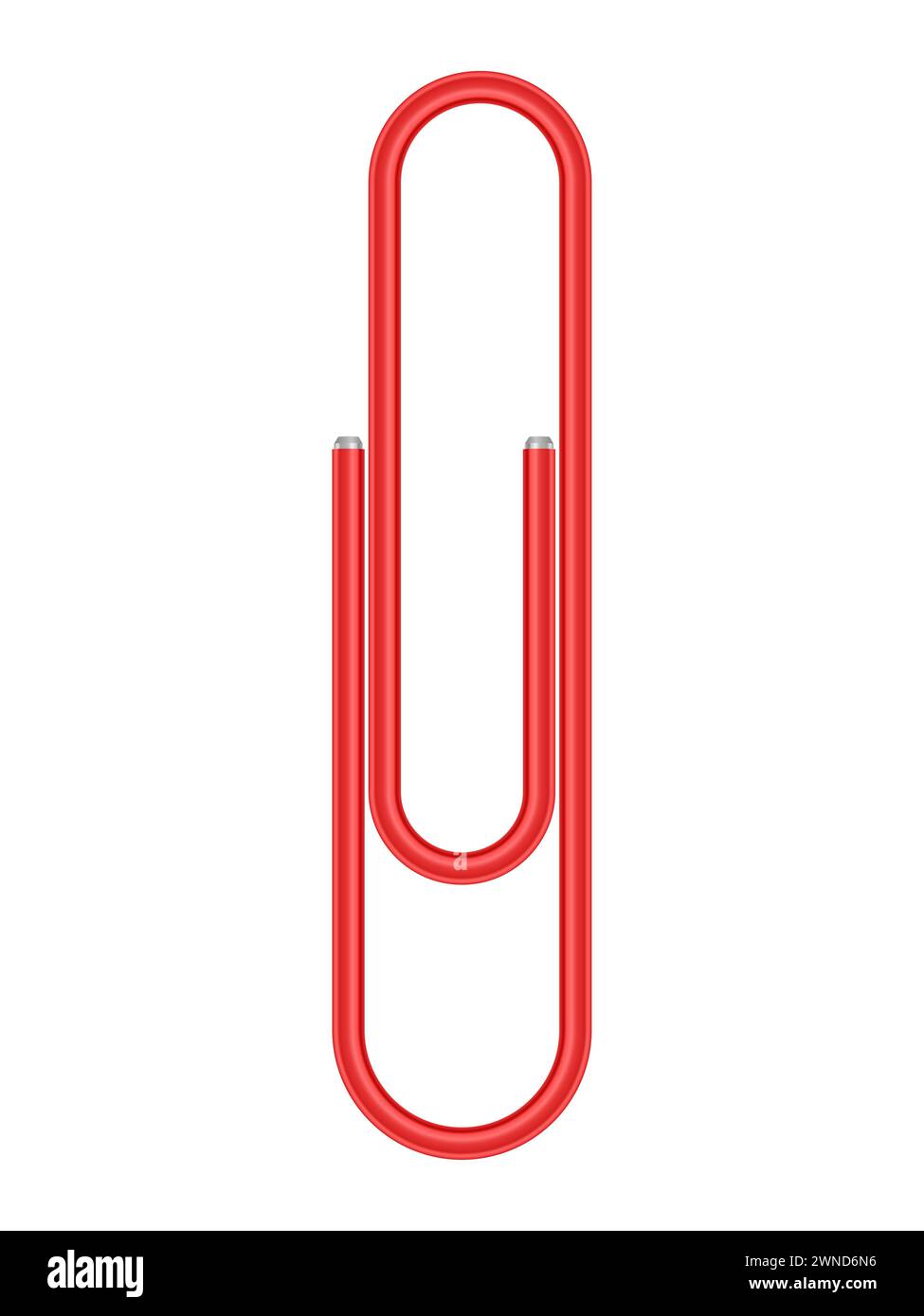 Paper clip on a white background. Vector illustration Stock Photo - Alamy