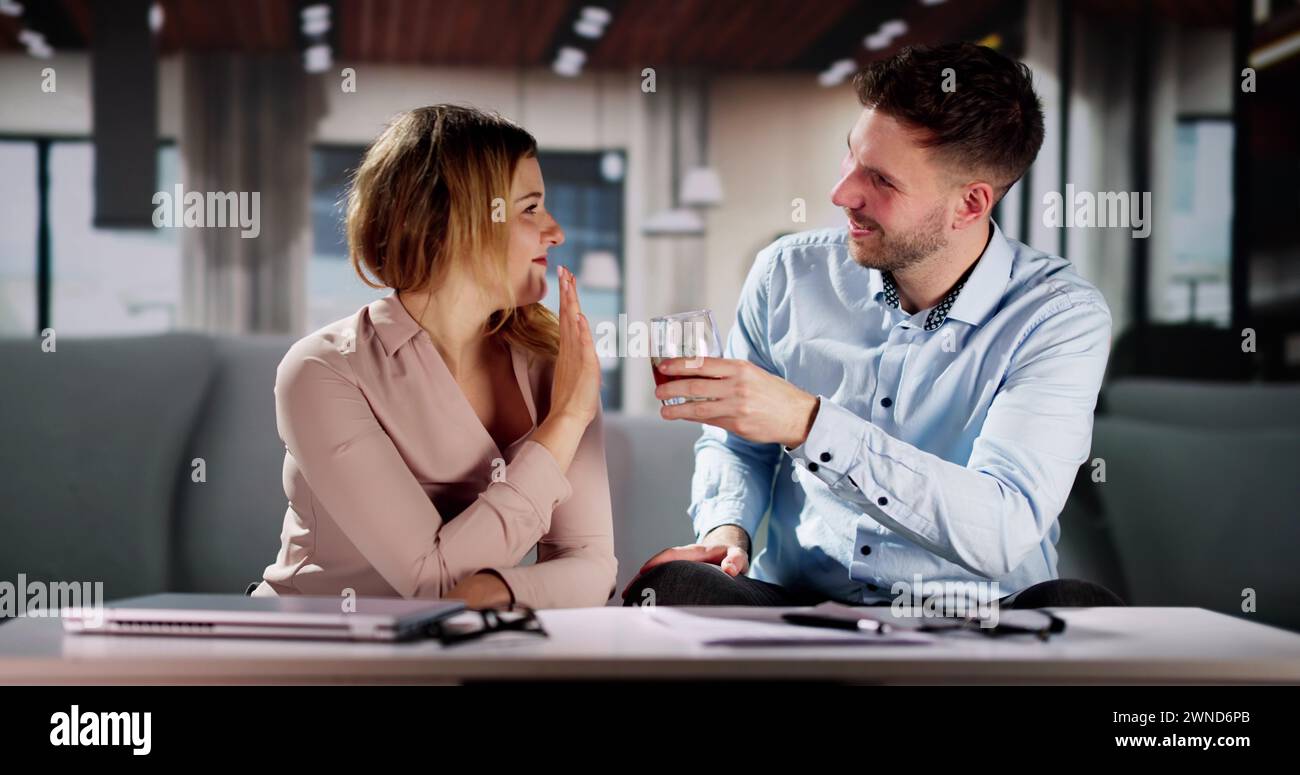 Woman drinking whisky glass hi-res stock photography and images - Alamy