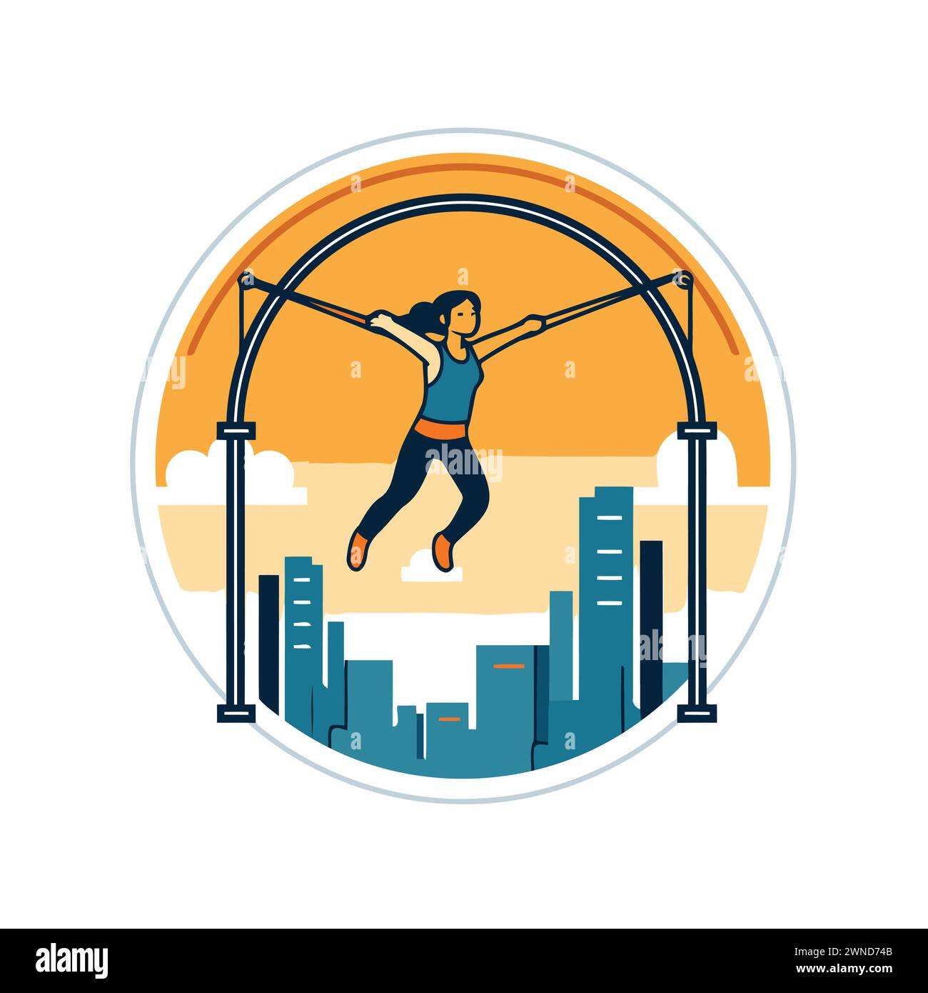 Doing pull ups vector hi-res stock photography and images - Alamy