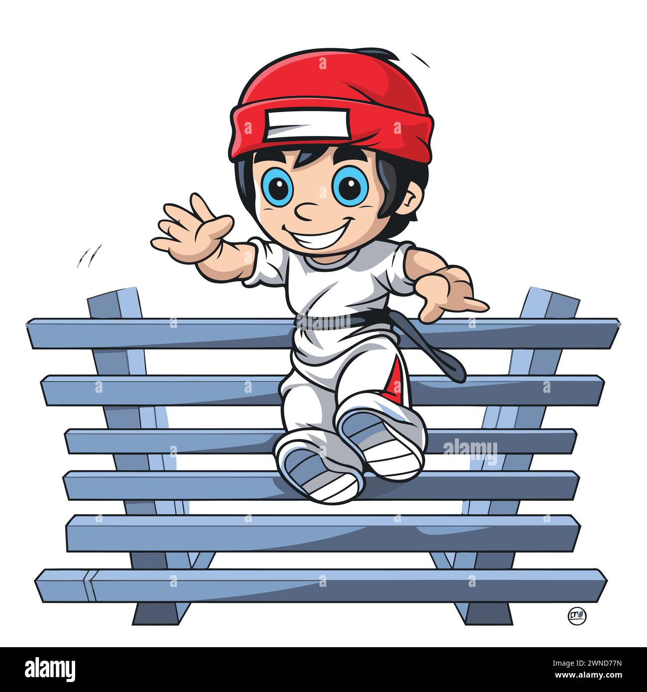 Cartoon Baseball Bench