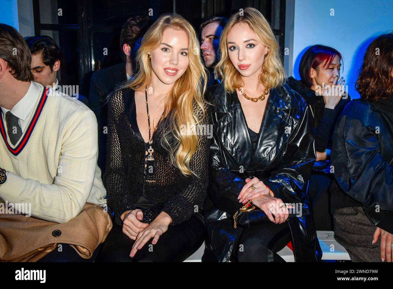 Paris, France. 29th Feb, 2024. Maria Carolina de Bourbon des Deux-Siciles and Maria Chiara de ...