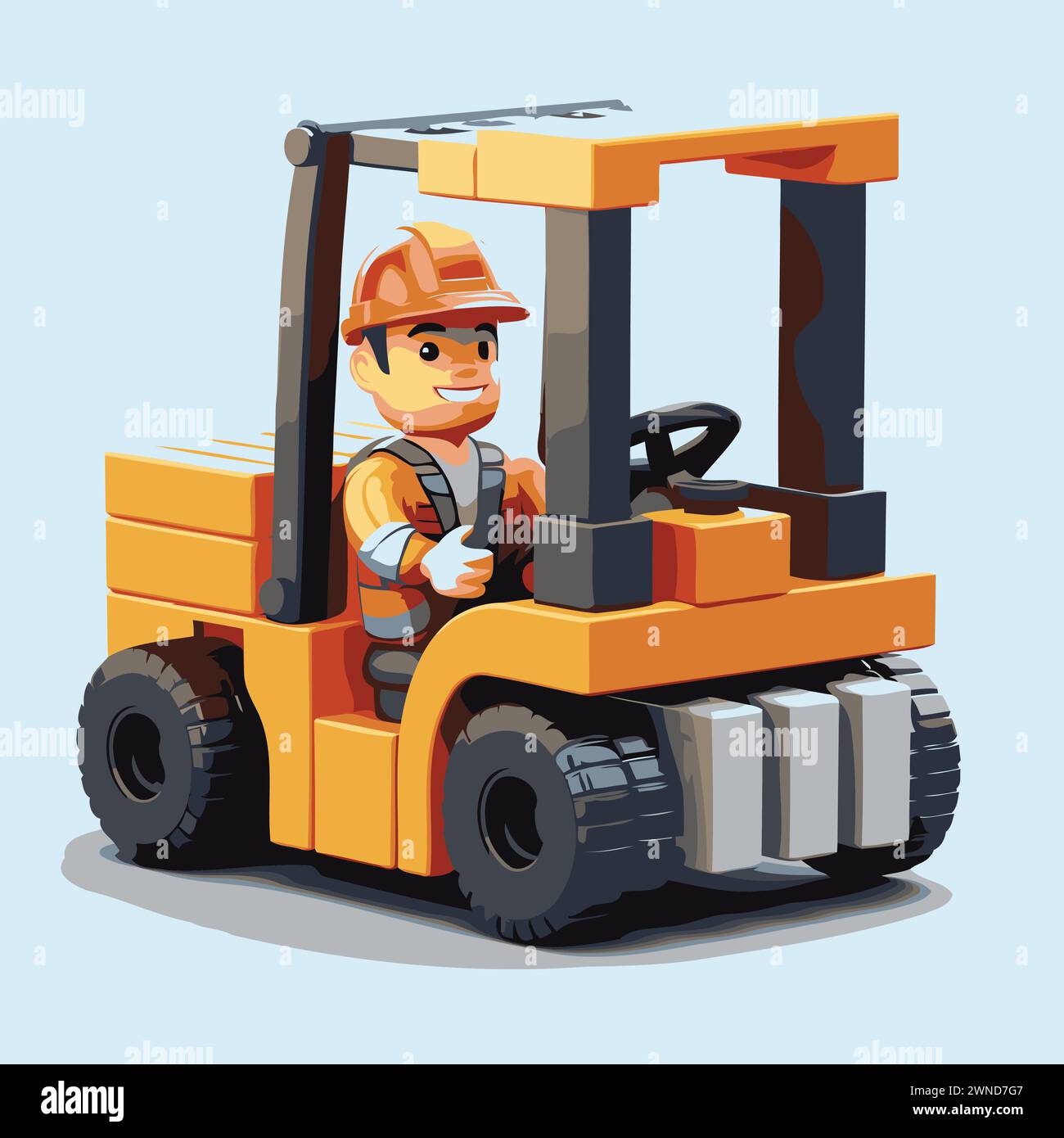 Cartoon forklift hi-res stock photography and images - Alamy