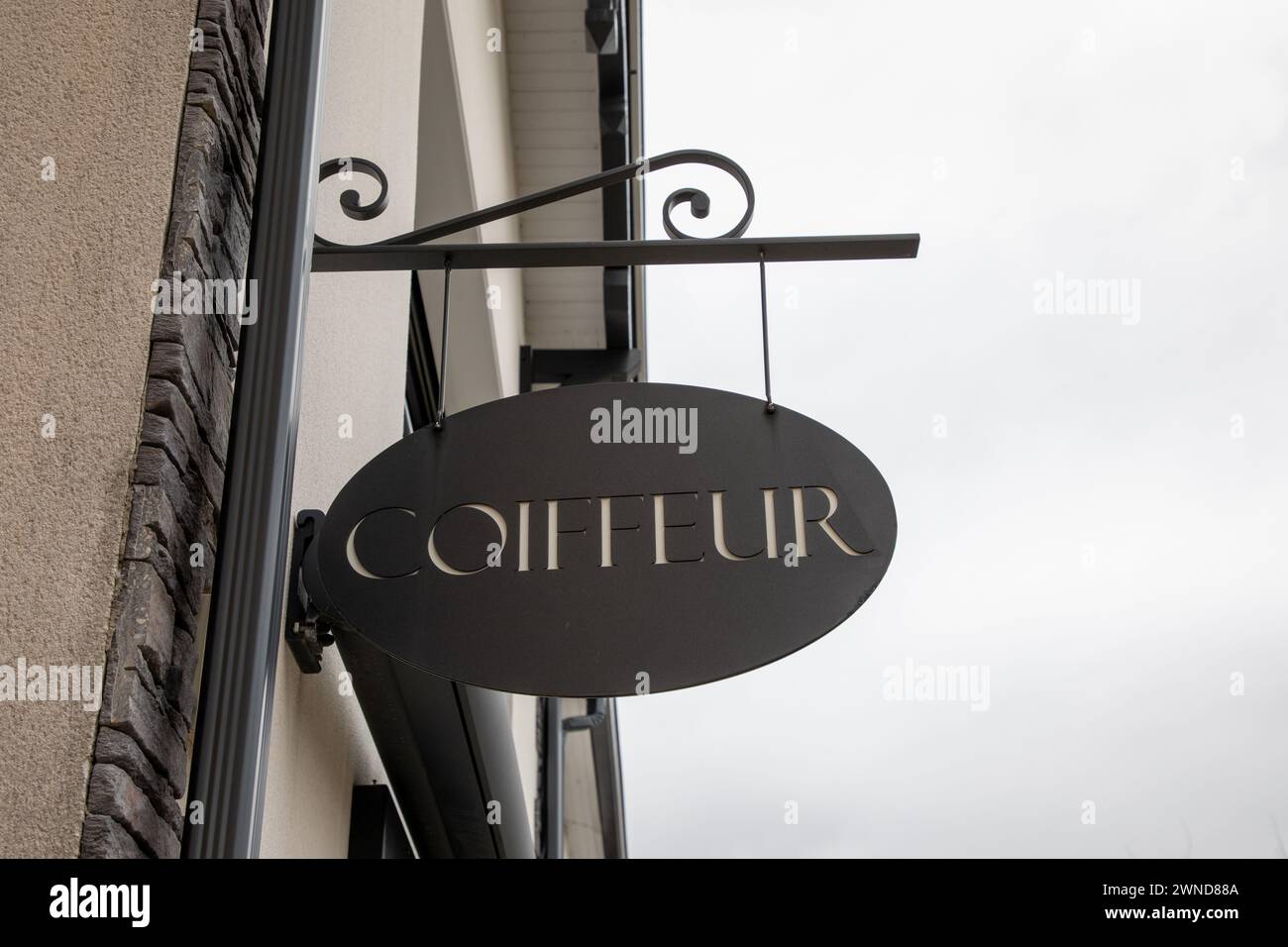 coiffeur french text hairstyle translated into hairdresser barber shop ...