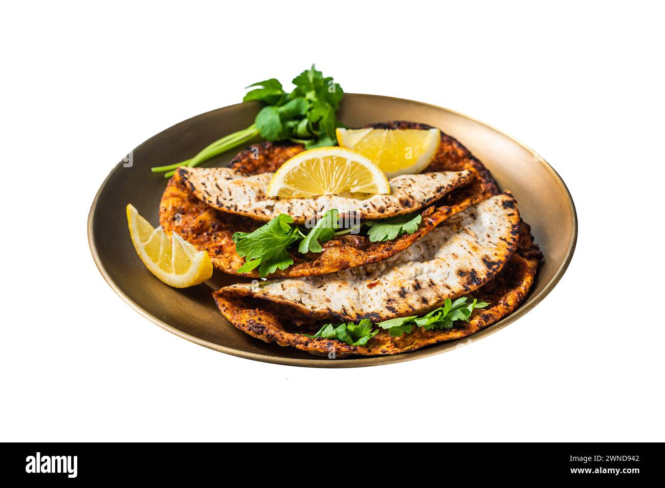 Turkish lahmacun Cut Out Stock Images & Pictures - Alamy