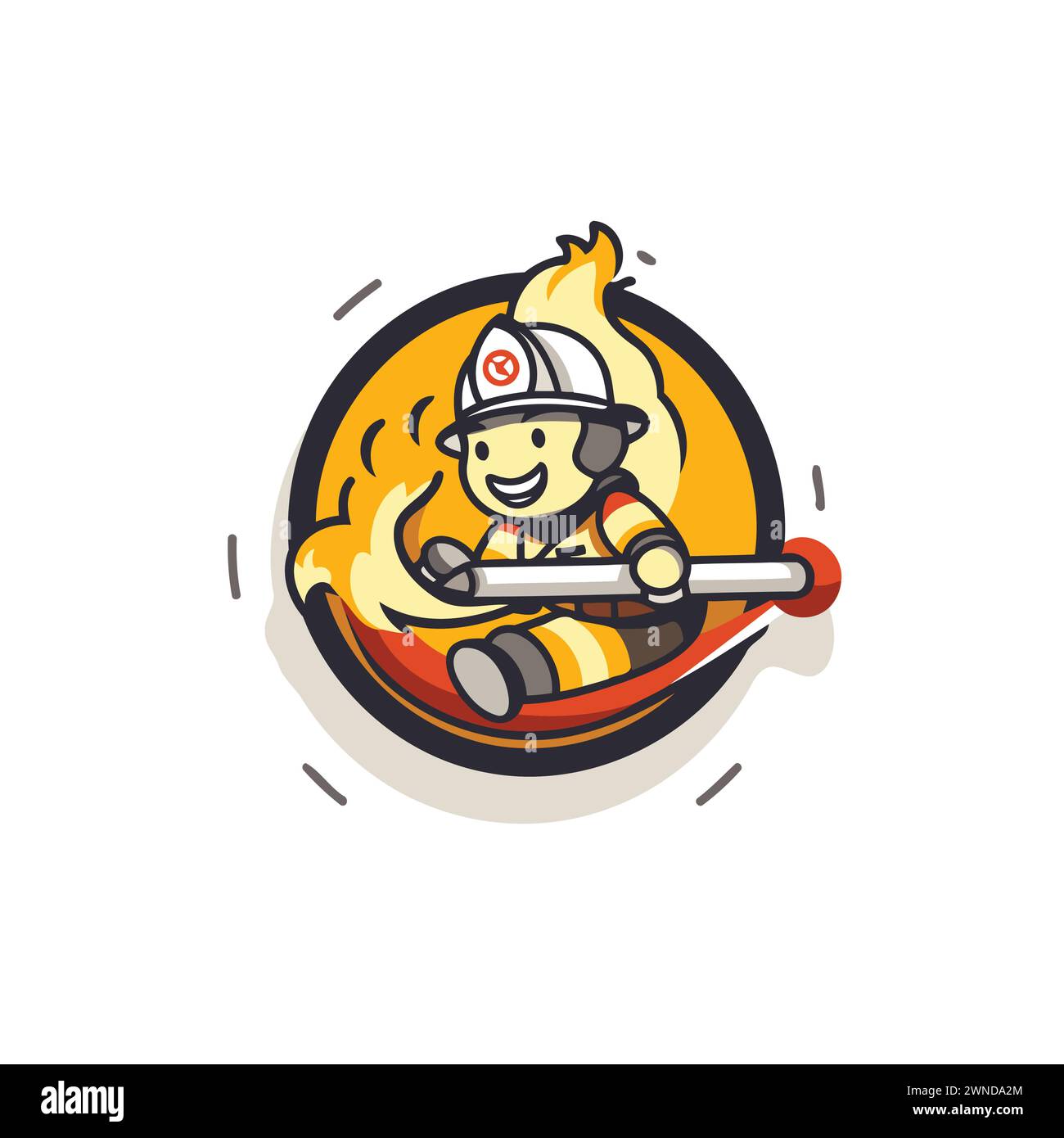 Fireman logo hi-res stock photography and images - Alamy