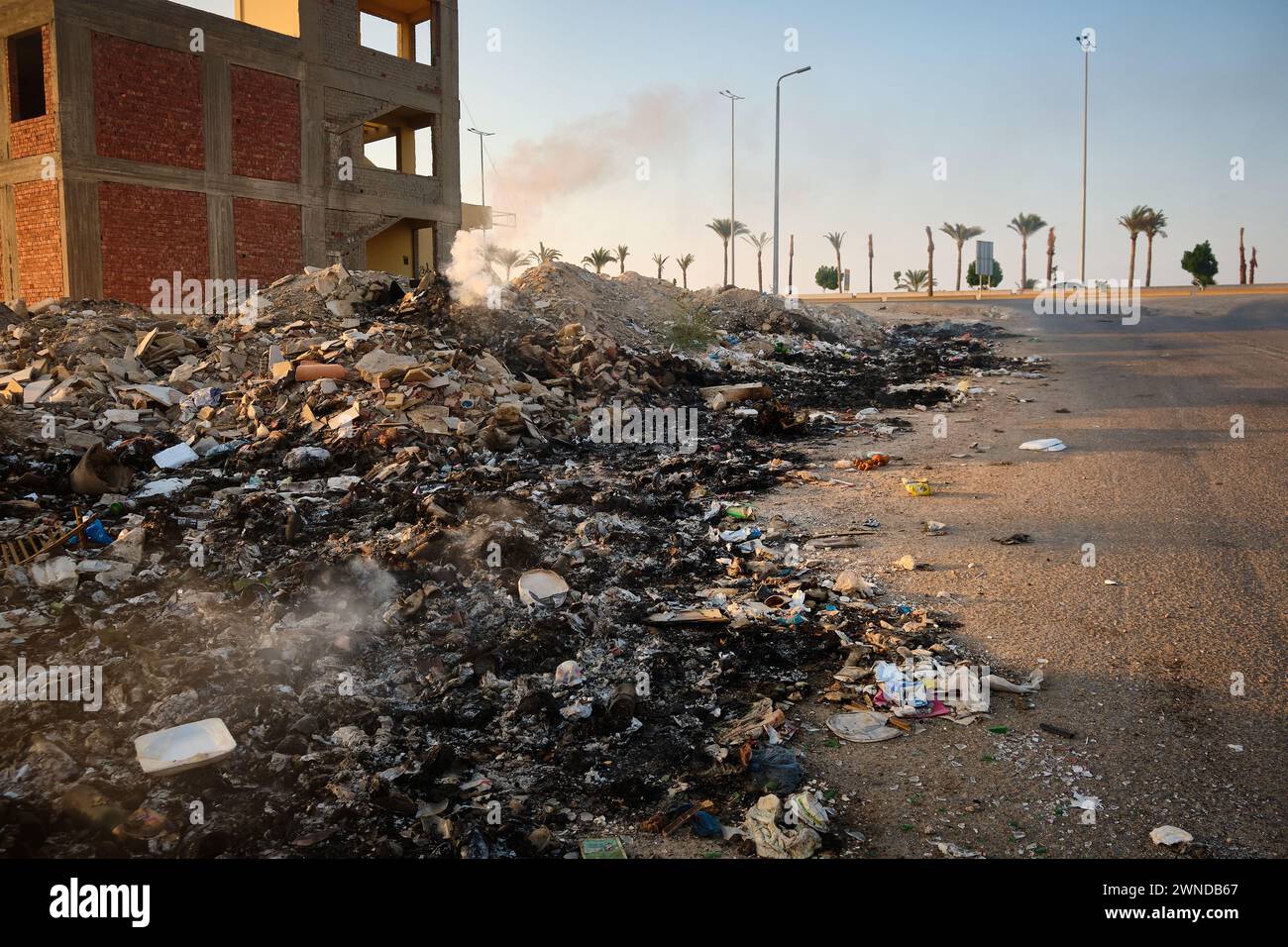 Roadside garbage dump Stock Photo - Alamy