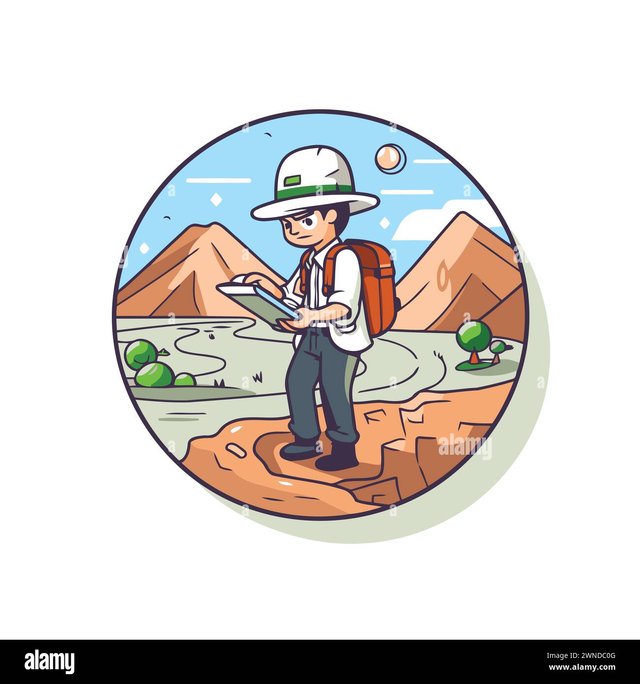 Cartoon map mountains hi-res stock photography and images - Alamy