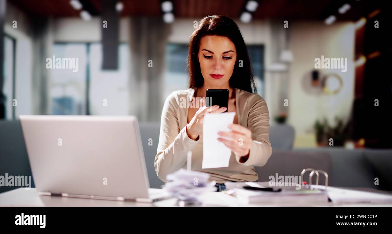 Taking Document Picture Or Photo With Phone. Smartphone Optical ...