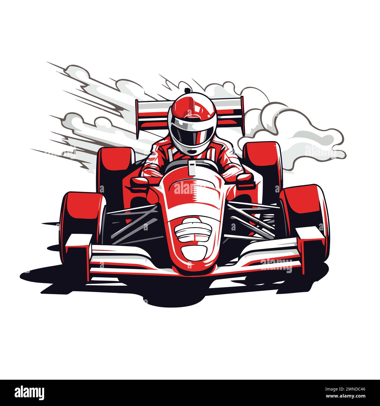 Red formula one racing car Stock Vector Images - Alamy