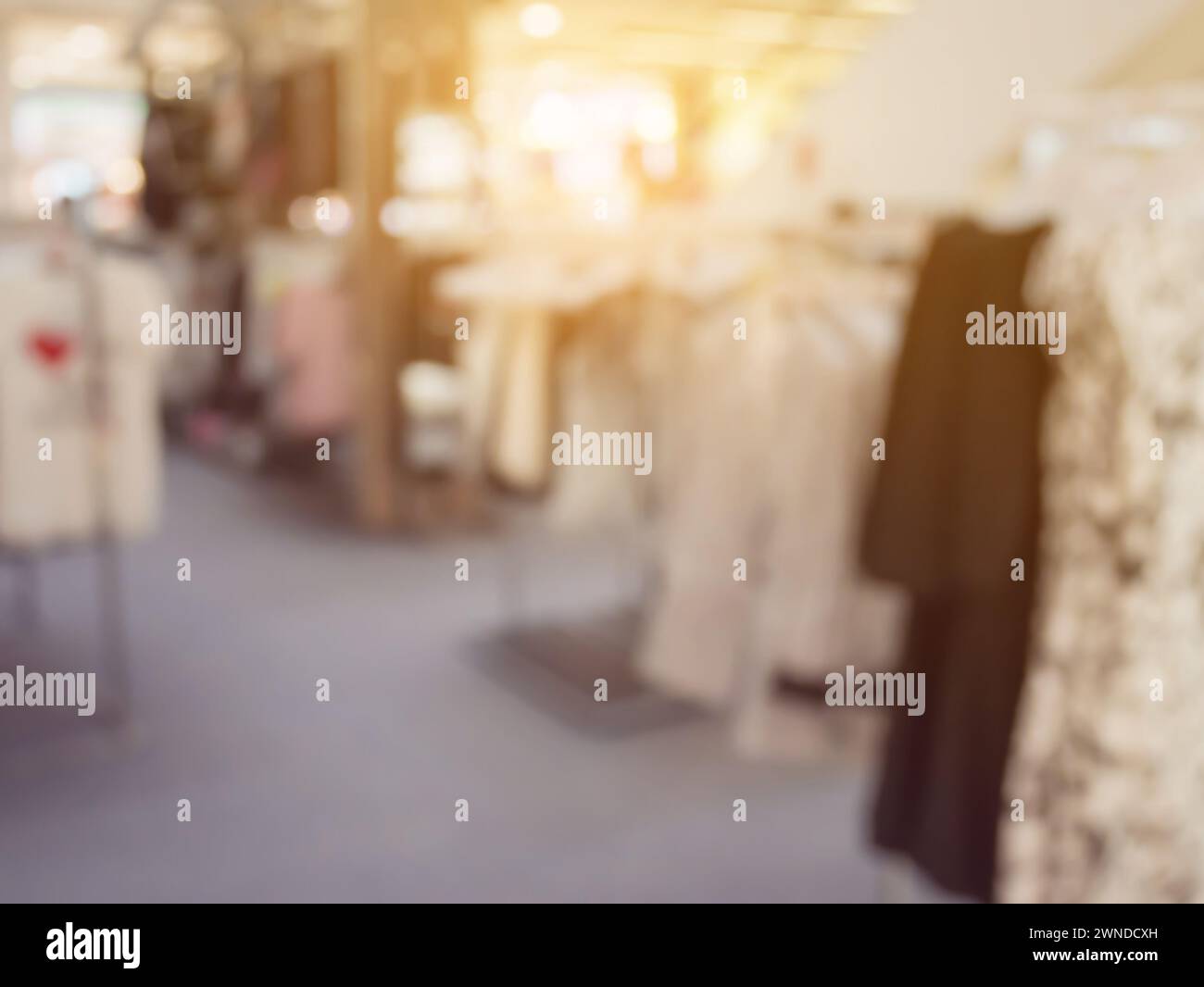 blurred image background with clothing store Stock Photo - Alamy