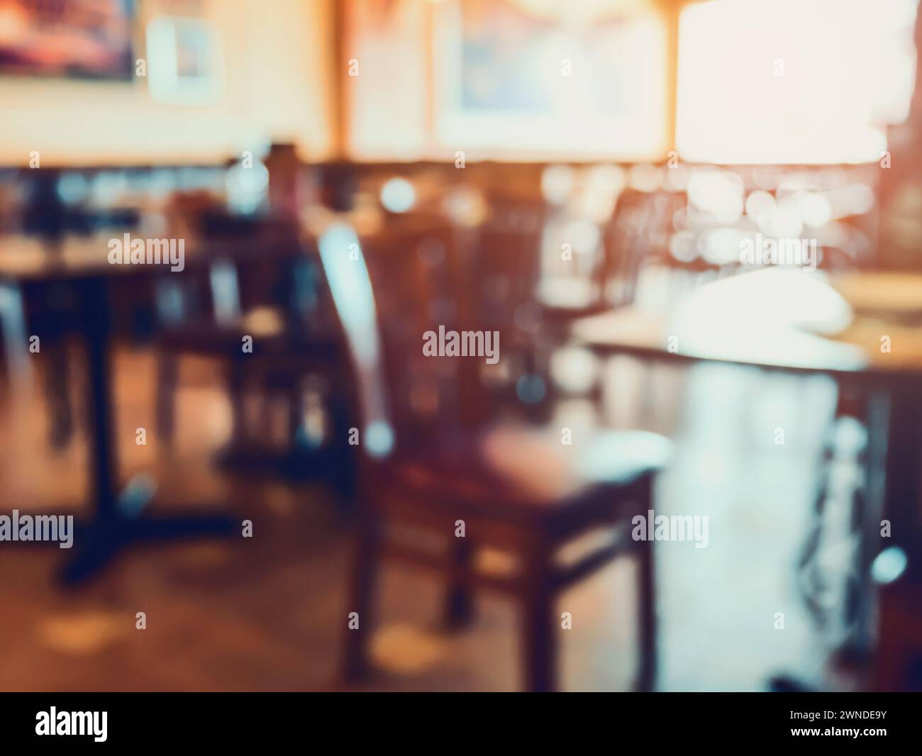coffee shop cafe restaurant blur background vintage effect style. For ...
