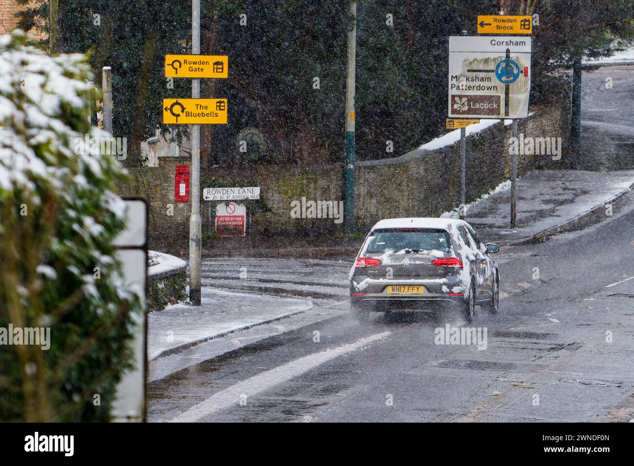 Chippenham, Wiltshire, UK. 2nd March, 2024. Drivers are pictured in ...