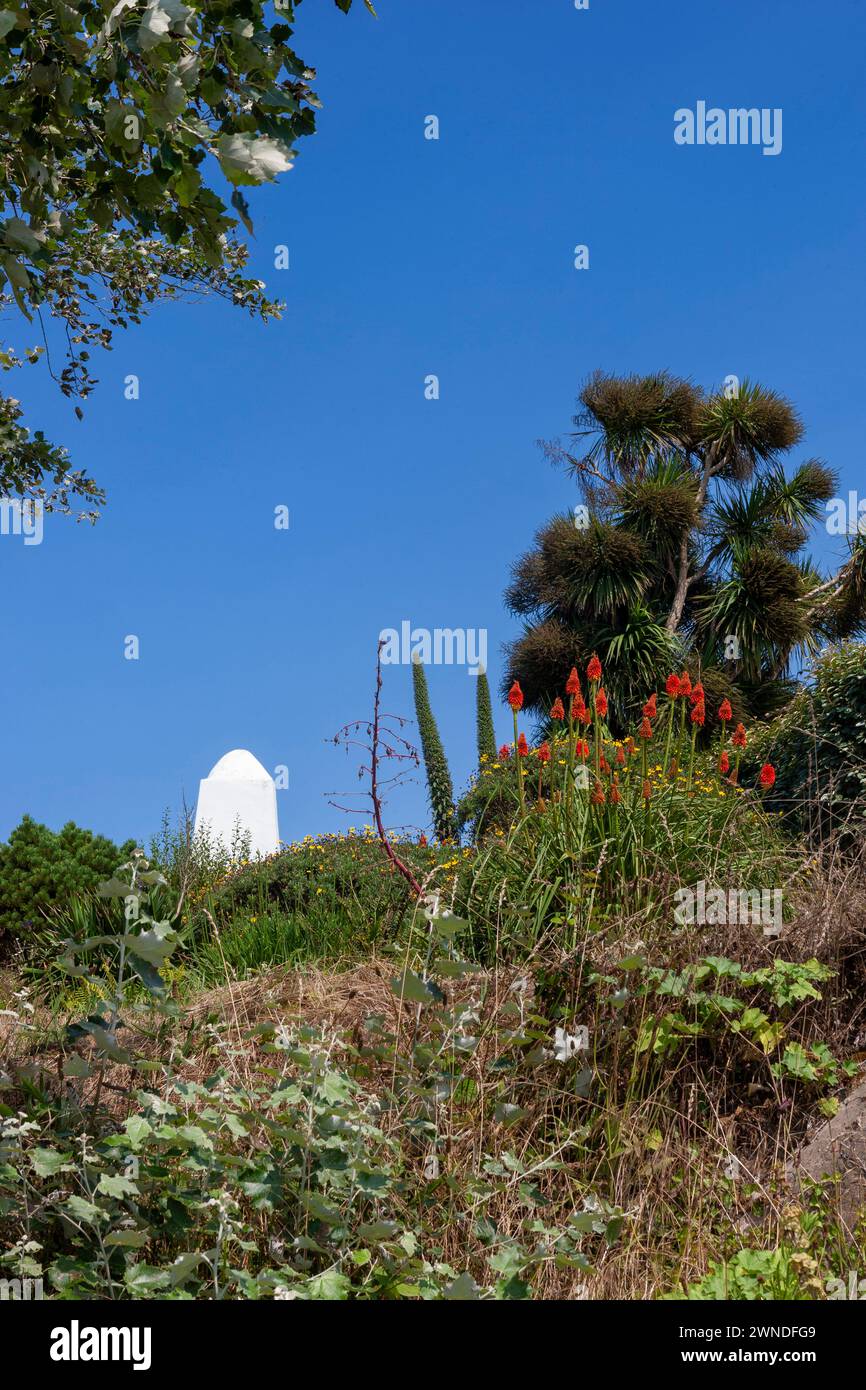 La Pyramide Sainte-Barbe, a large white day-mark on the hill at Pointe ...