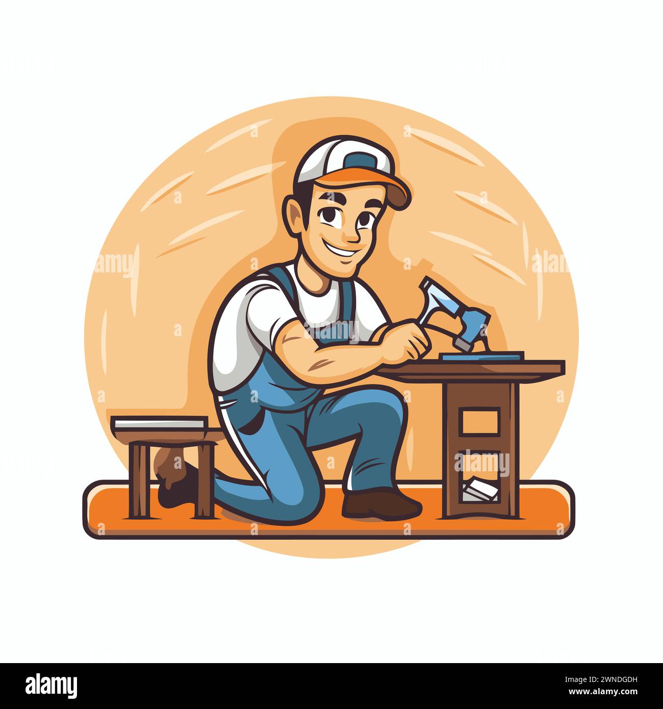 Workbench cartoon hi-res stock photography and images - Alamy