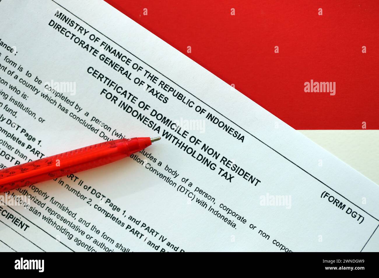 Indonesian tax form DGT certificate of domicile of non resident for ...