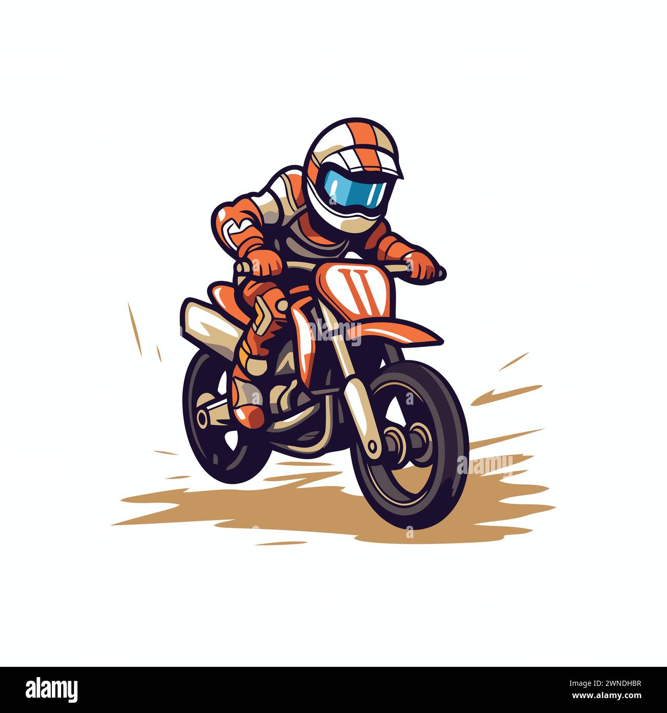 Cartoon motorcyclist Cut Out Stock Images & Pictures - Alamy