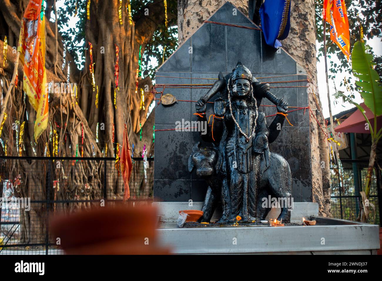 Jan.11th, 2024, Uttarakhand India. Sacred Black Stone Sculpture: Lord ...