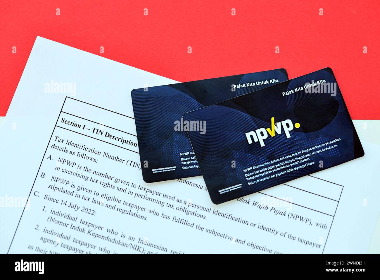 Indonesia NPWP new tax id Number card originally called Nomor Pokok ...