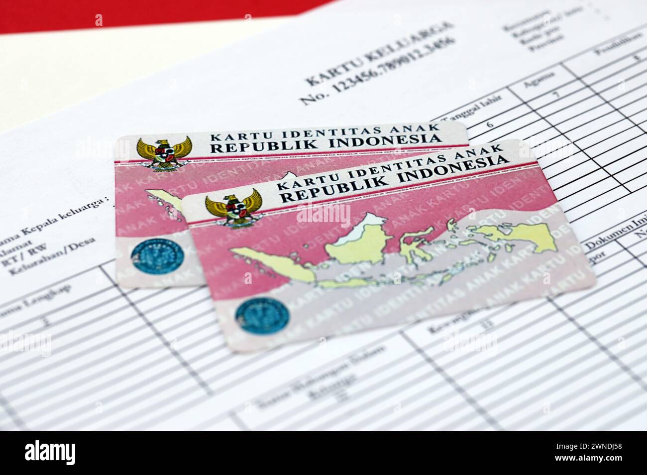 Indonesia child identity card Kartu Identitas Anak or KIA card. ID ...