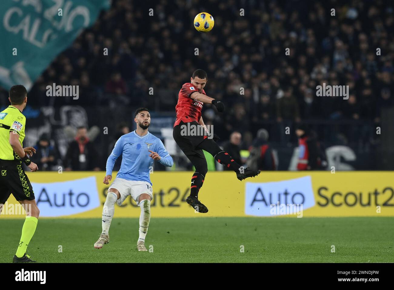 Ismael Bennacer (Milan)Valentin Castellanos (Lazio) during the Italian ...