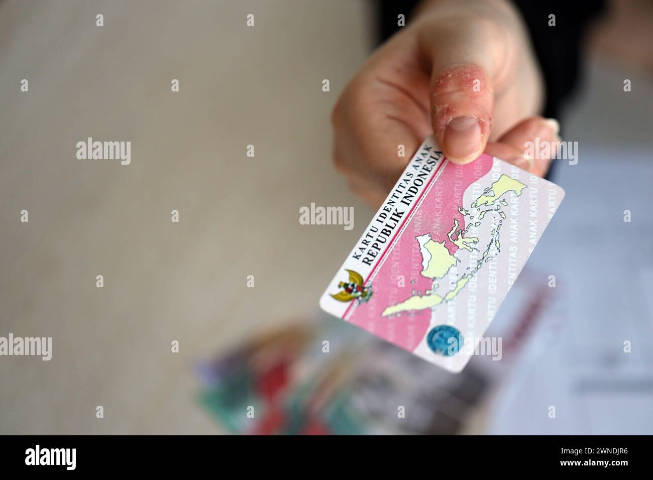 Indonesia child identity card Kartu Identitas Anak or KIA card. ID ...