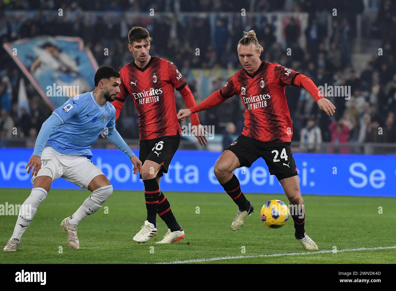 Simon Kjaer (Milan)Mattia Gabbia (Milan)Valentin Castellanos (Lazio ...
