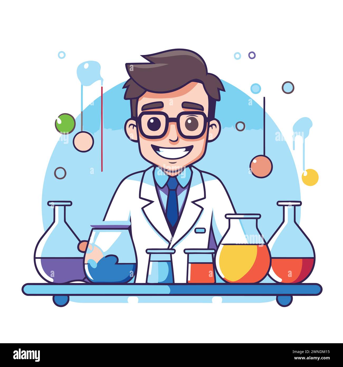 Man laboratory working not woman Stock Vector Images - Alamy