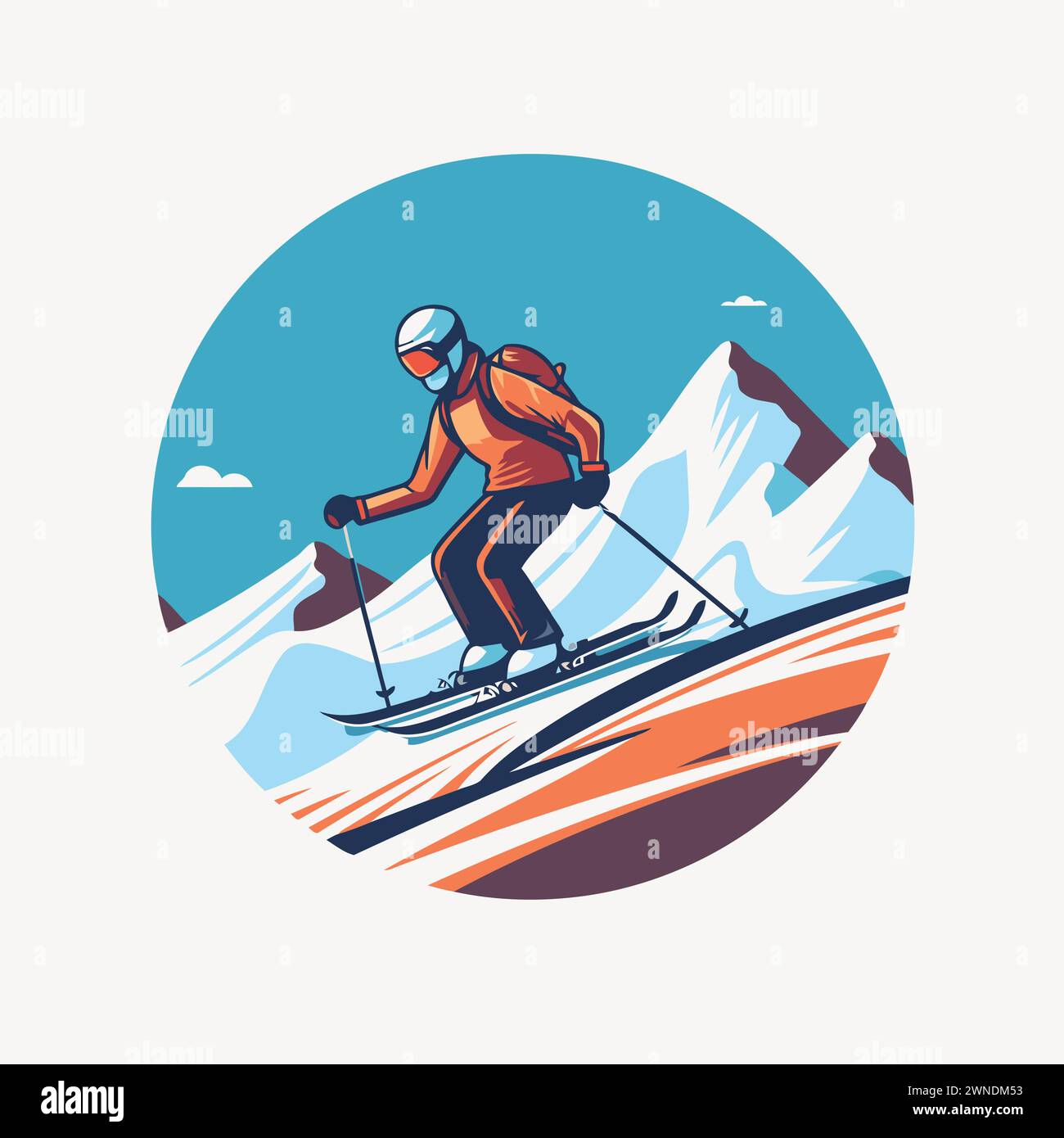 Flat piste Stock Vector Images - Alamy