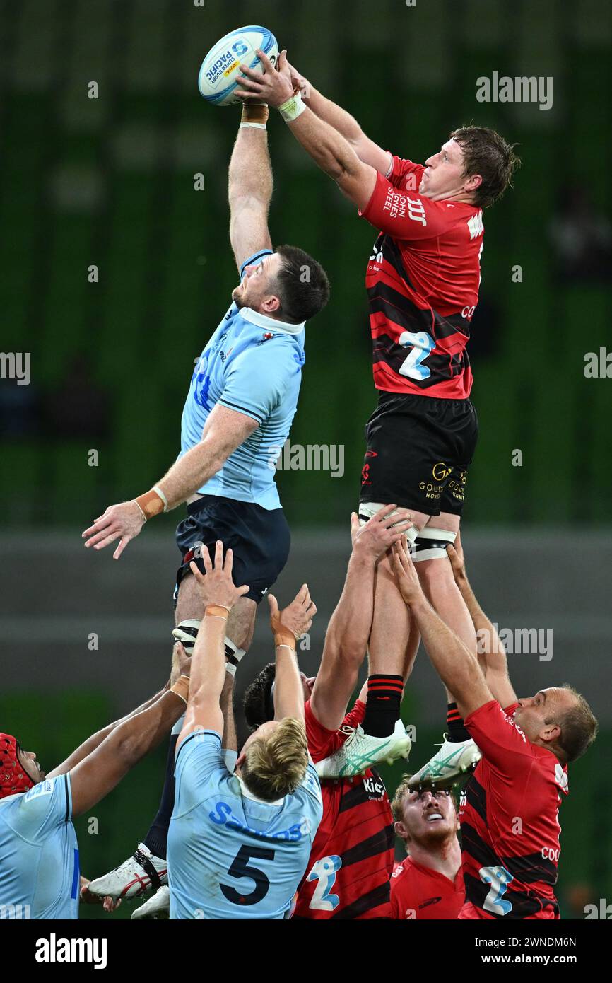 Melbourne, Australia. 02nd Mar, 2024. Jed Holloway of the Waratahs ...