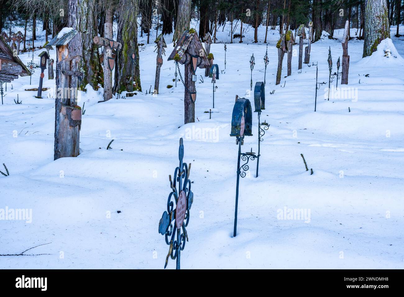 BRUNECK-BRUNICO, ITALY - JANUARY 25, 2024: The Soldiers' Cemetery in ...