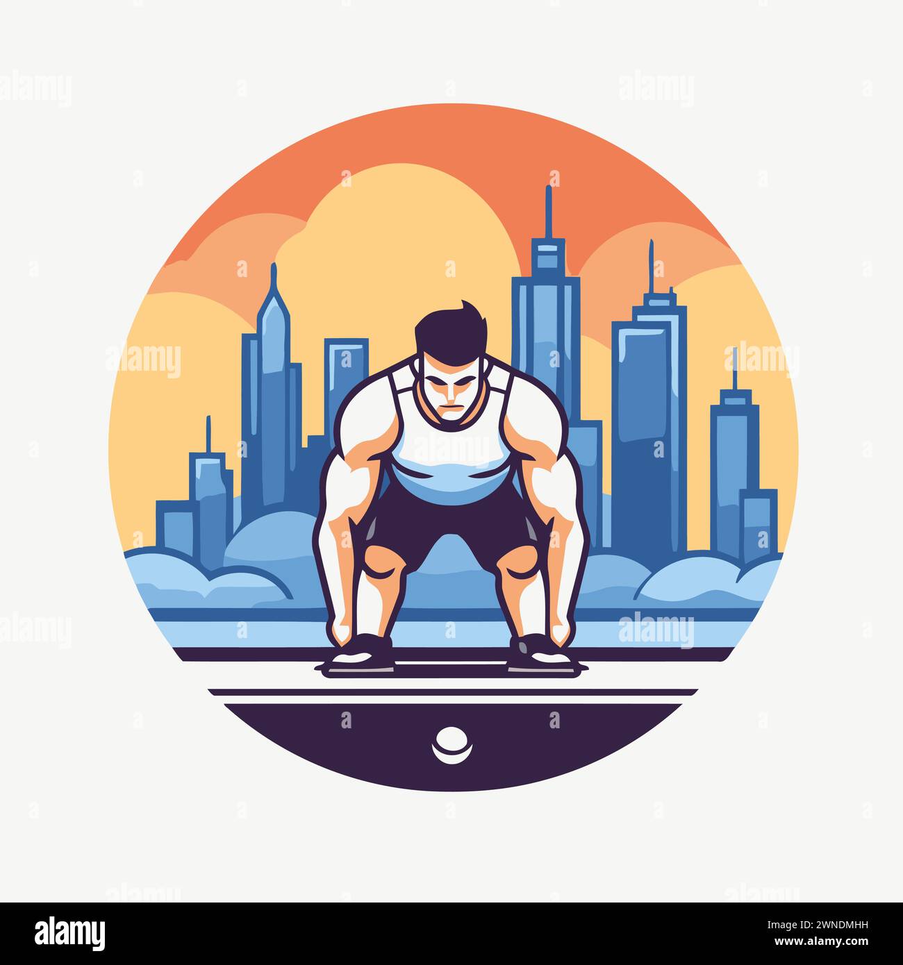 Push ups workout illustration hi-res stock photography and images - Alamy