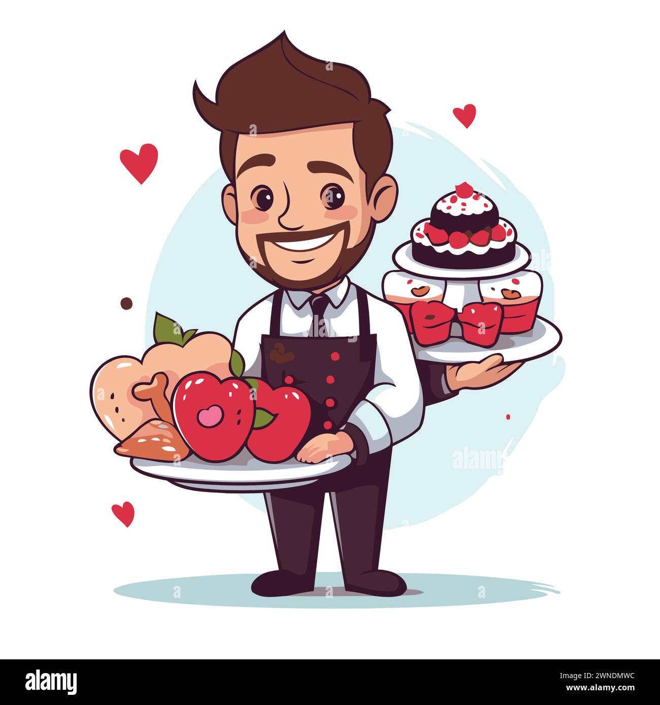 Tray cakes Stock Vector Images - Alamy