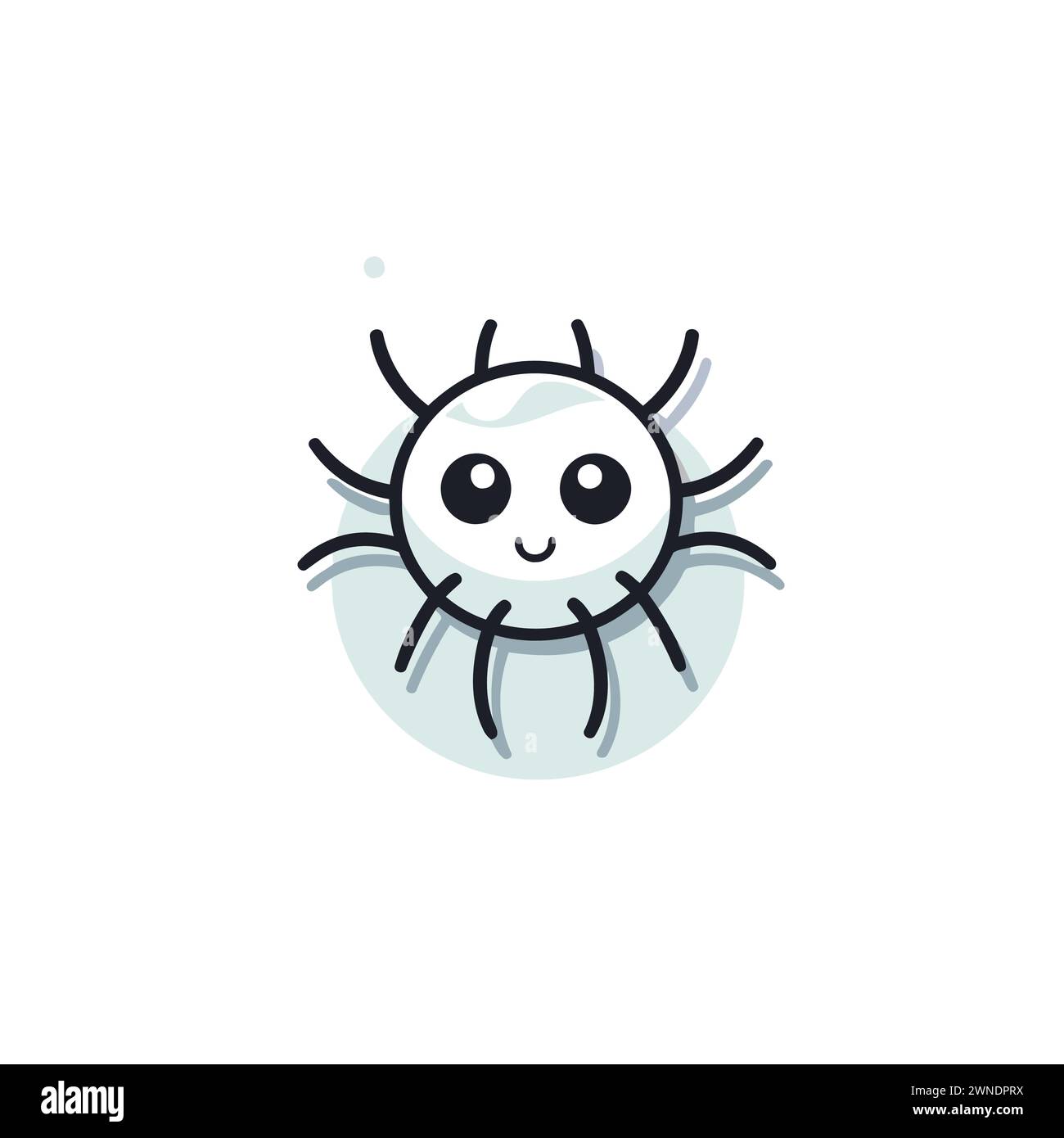 Cute cartoon spider icon. Vector illustration isolated on white ...