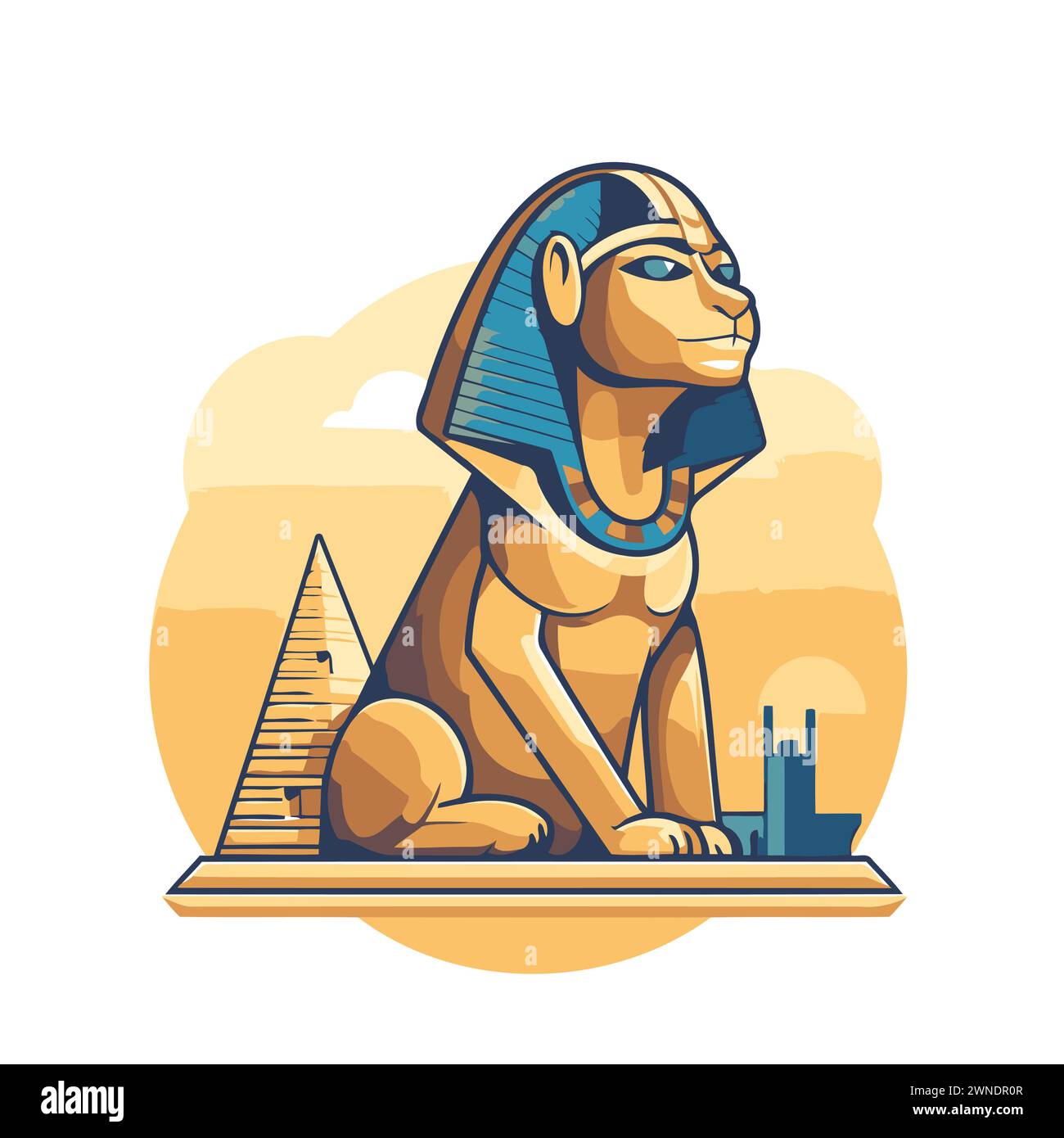 Egyptian pyramid building Cut Out Stock Images & Pictures - Alamy