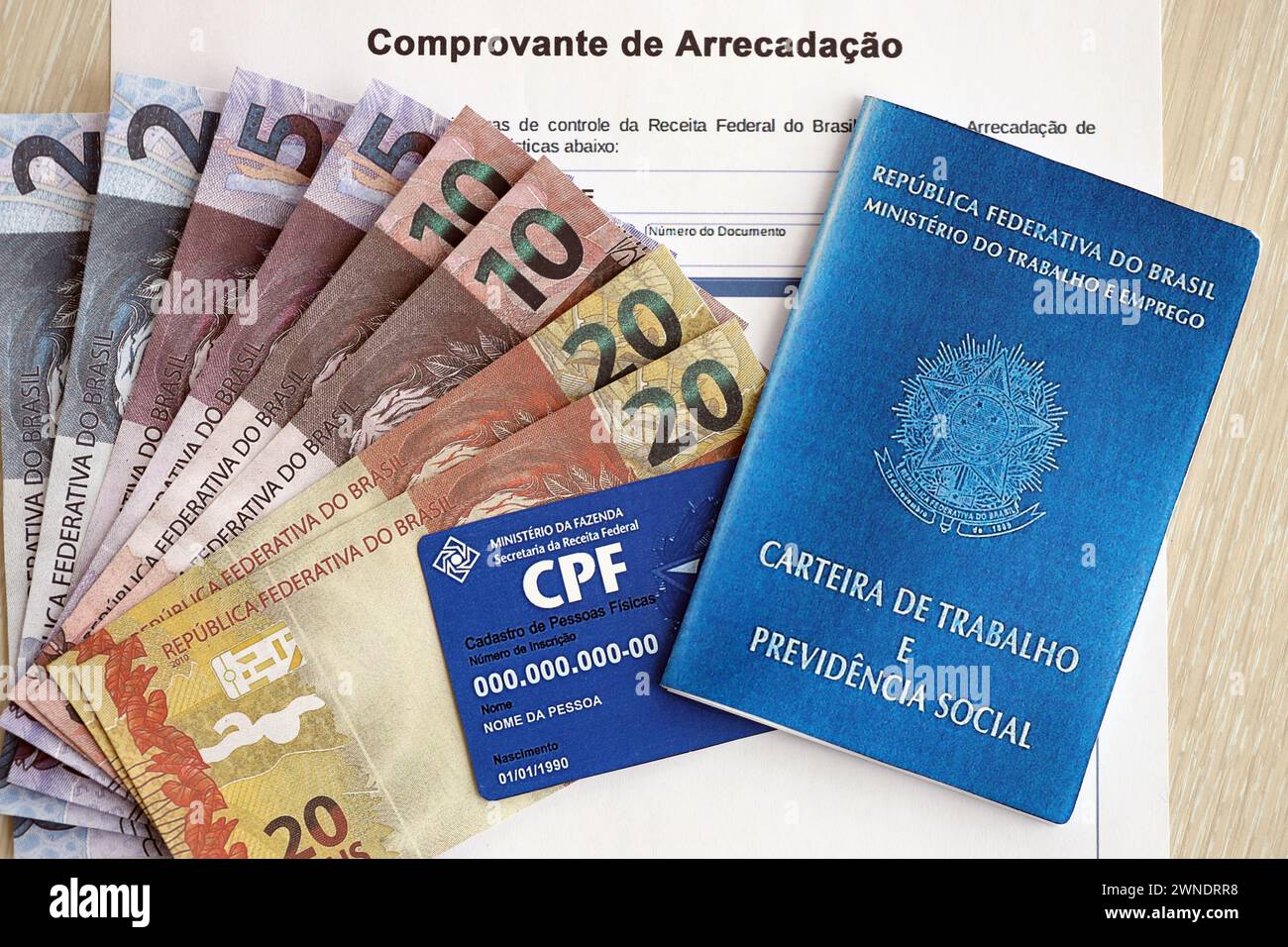 Cpf taxpayer card and work card with hi-res stock photography and ...