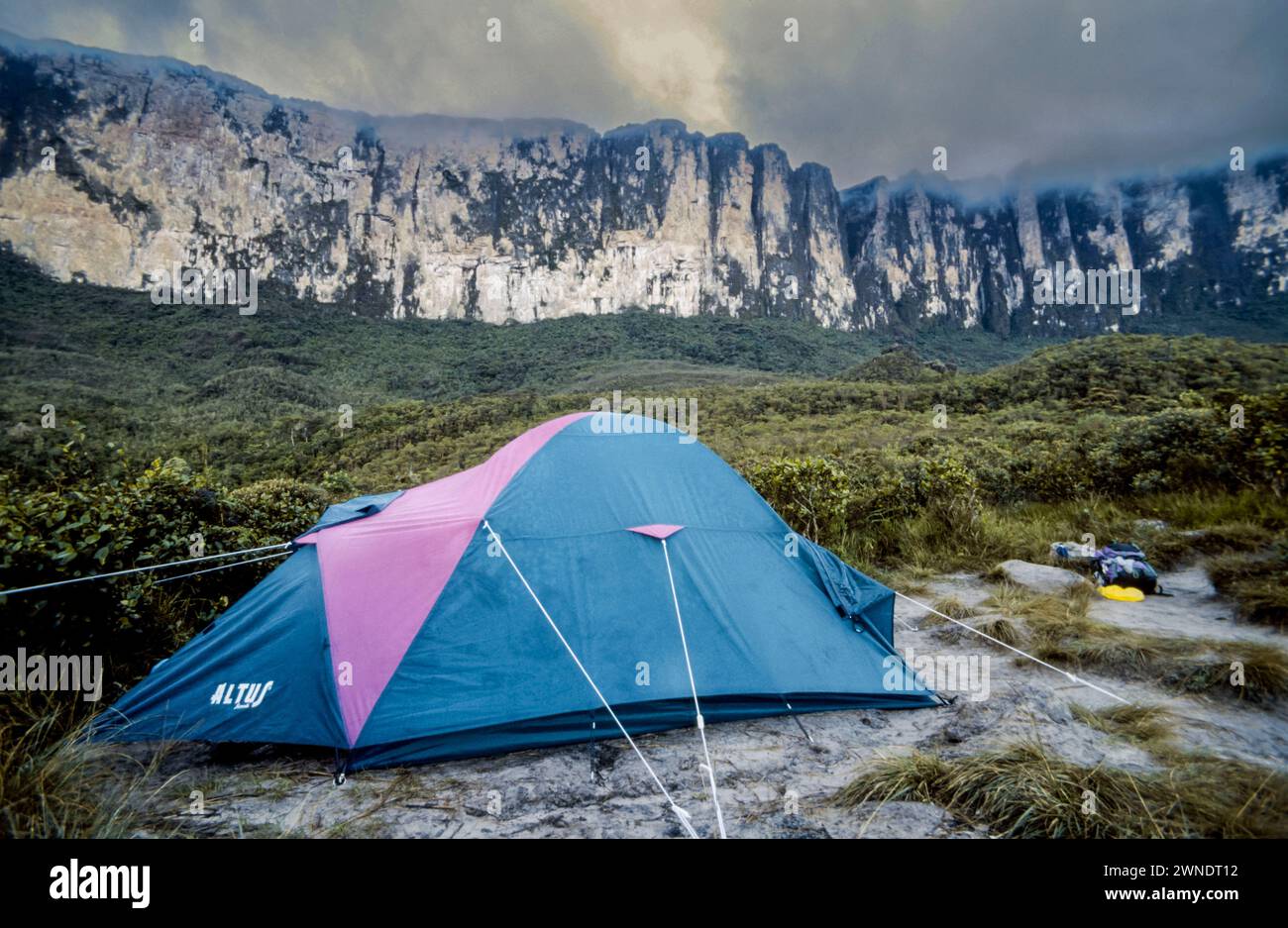 tent, Gran Sabana. Trekking to Roraima Tepuy.State of Bolivar ...