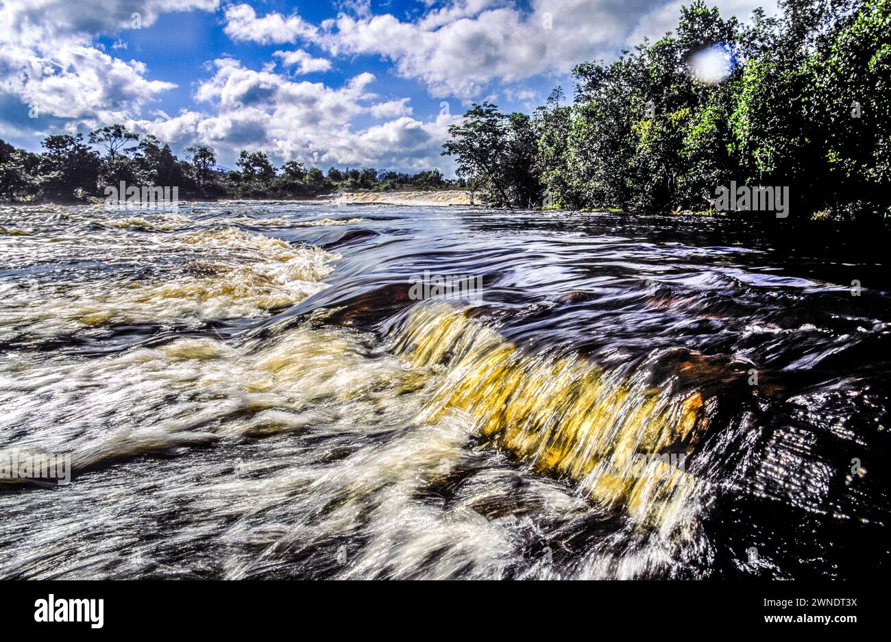 Rapidos de Mayupa. Rio Carrao.Laguna de Canaima. Canaima National Park ...