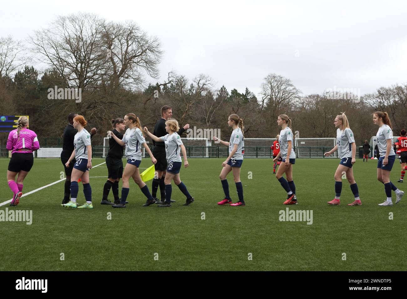 Respect handshakes Southampton Women FC v Bridgwater Women FC at ...
