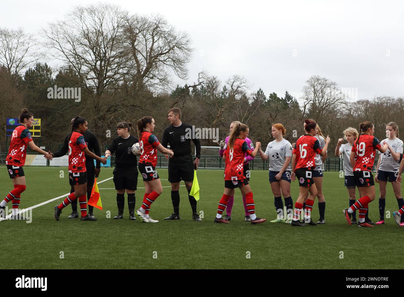 Respect handshakes Southampton Women FC v Bridgwater Women FC at ...
