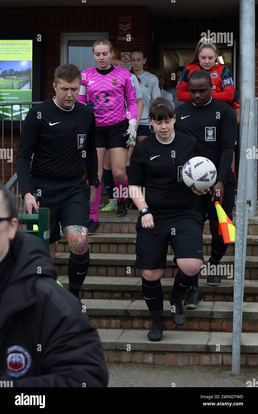 Players and officials walk onto pitch Southampton Women FC v Bridgwater ...