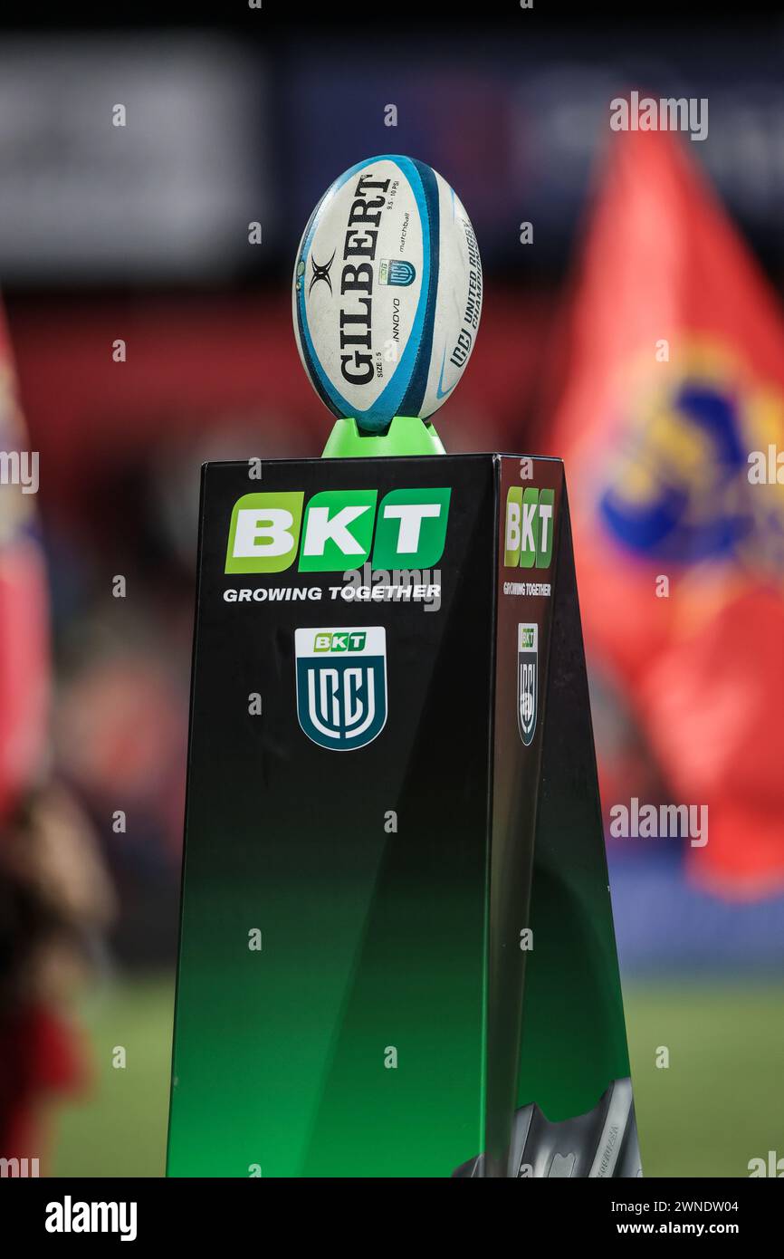 March 1st, 2024, Virgin Media Park, Cork, Ireland - BKT United Rugby ...