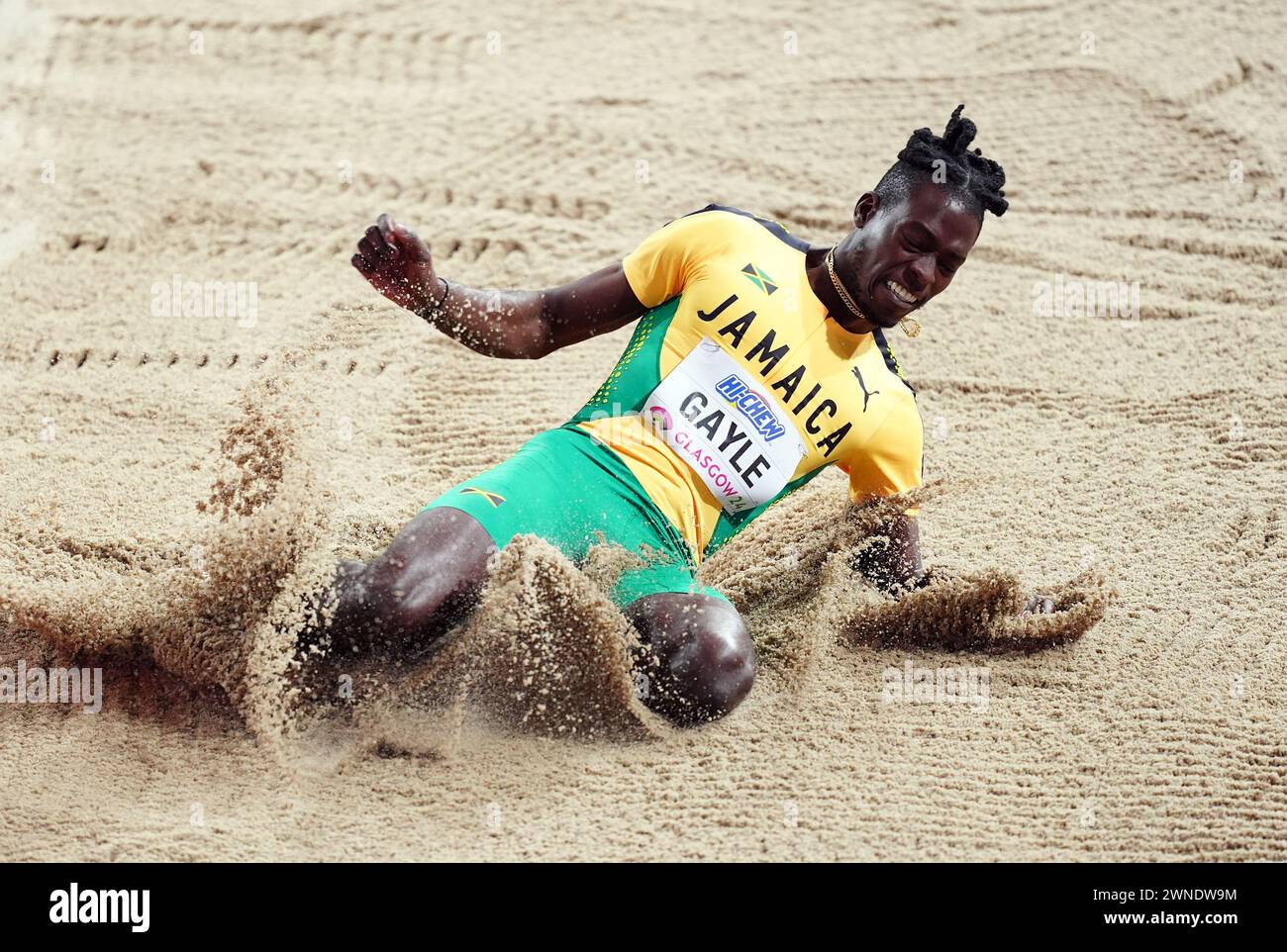 Jamaica's Tajay Gayle during the Men's Long Jump Final on day two of ...