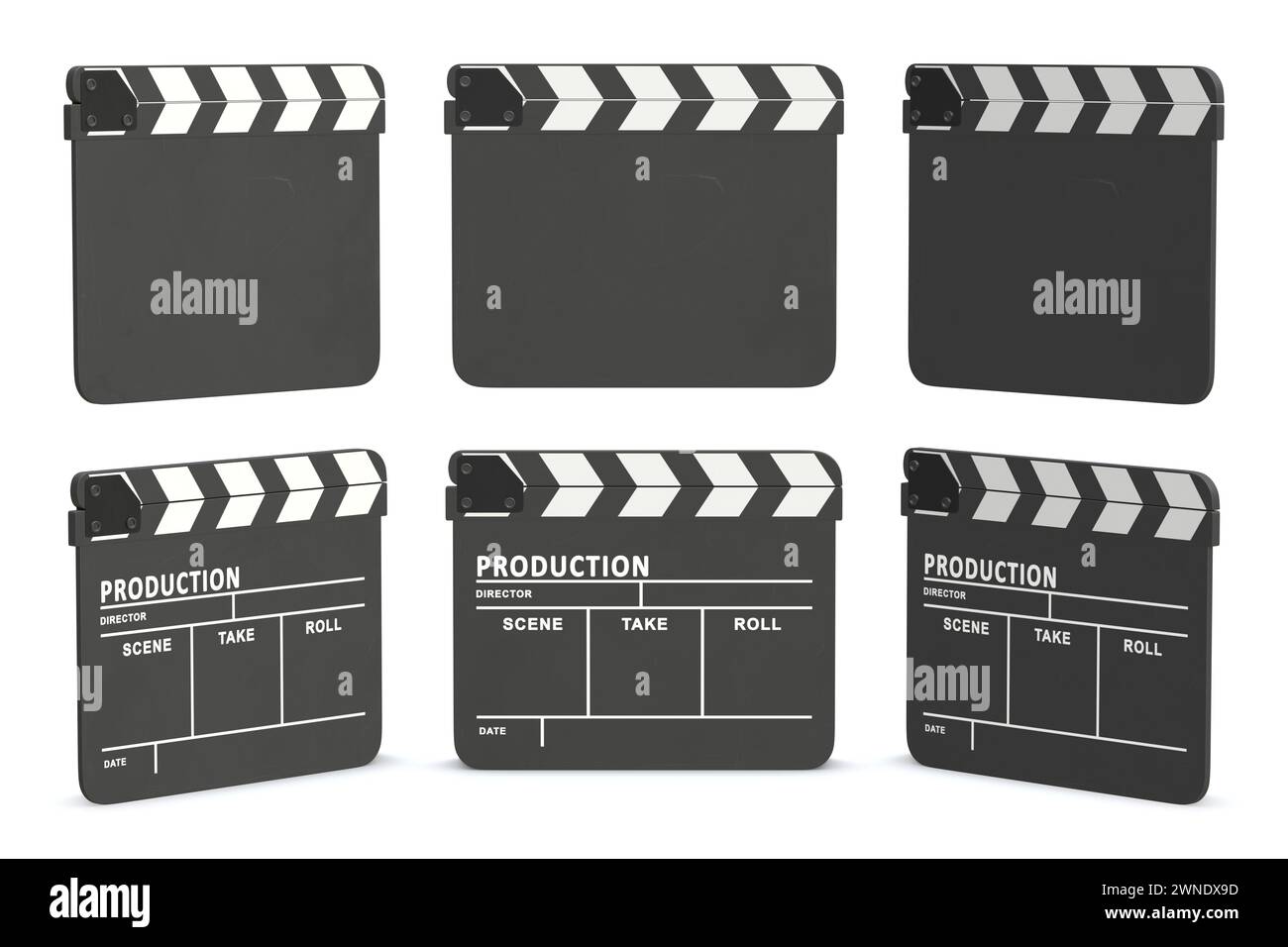 Black Clapboard Set , This is a 3d rendered computer generated image ...