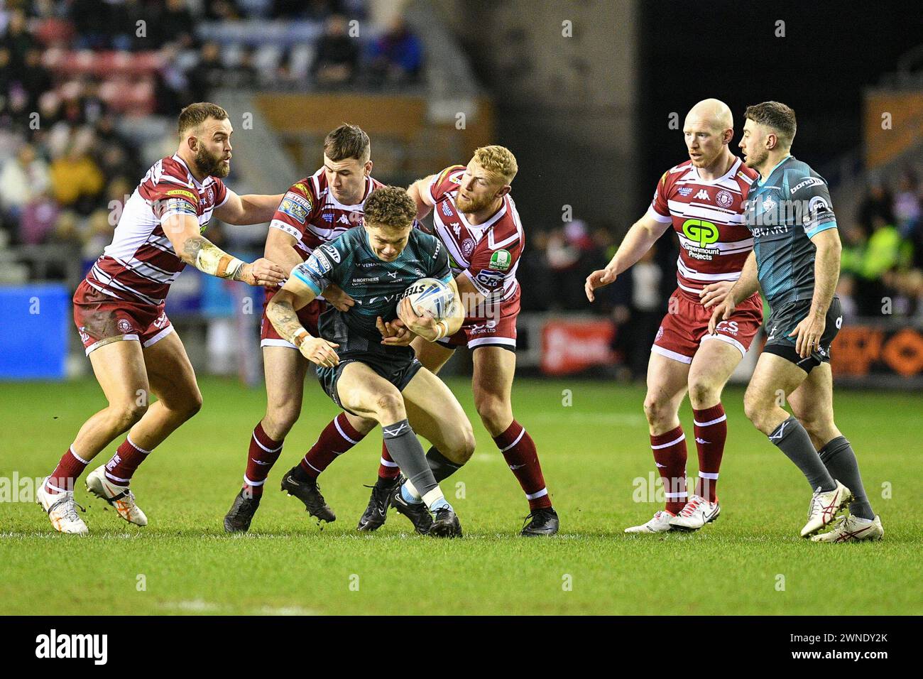 Wigan, England - 1st March 2024 - Harry Smith of Wigan Warriors and ...