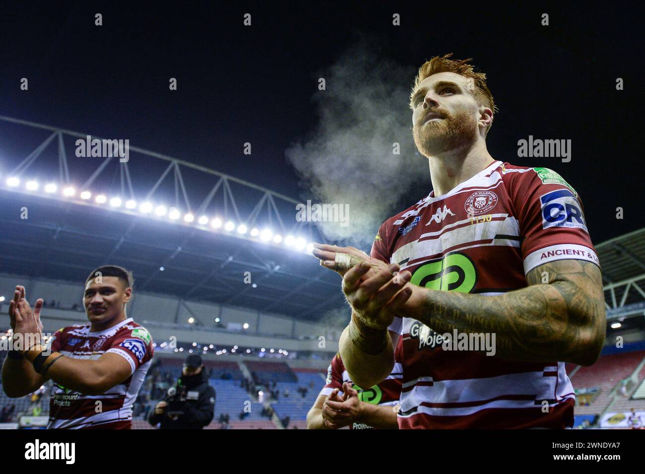 Wigan, England - 1st March 2024 - Adam Keighran of Wigan Warriors ...