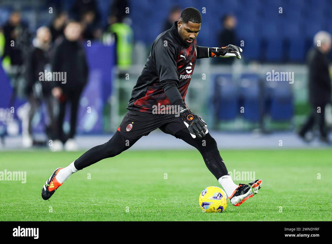 Milan’s French goalkeeper Mike Maignan during the Serie A football ...