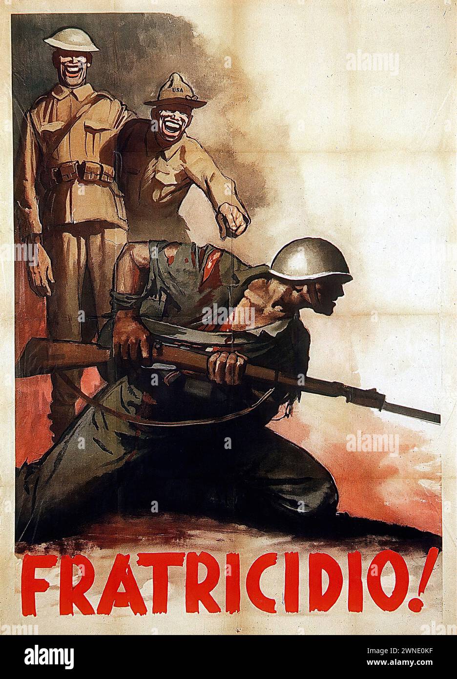 "FRATRICIDIO!" ["FRATRICIDE!"] Vintage Italian poster from 1944 ...